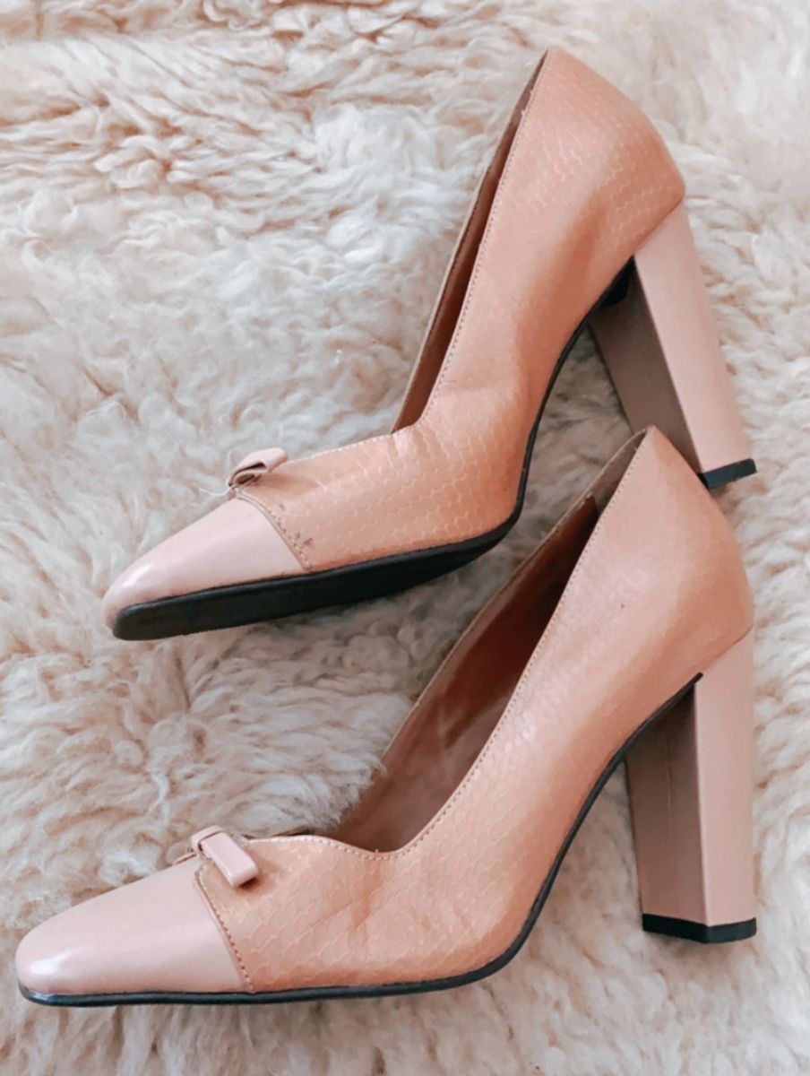 Sapato Salto Rosê Constance | Sapato Feminino Constance Nunca Usado ...