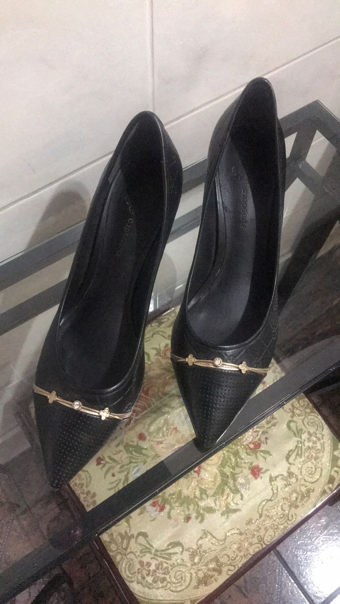 Sapato Social Couro Preto | Sapato Feminino Copodarte Usado 83108228 ...
