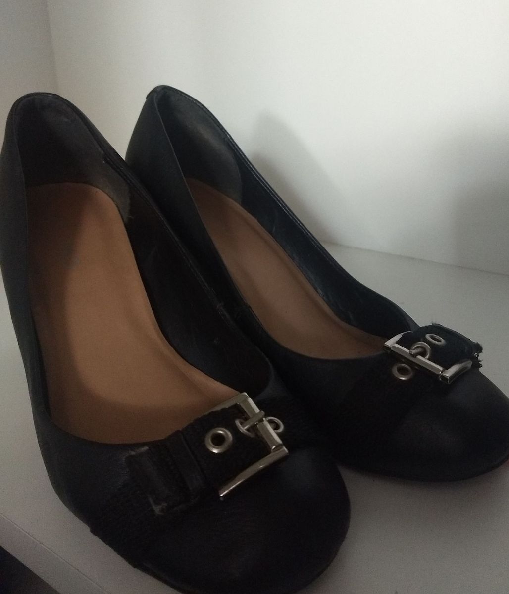 Sapato Social Preto | Sapato Feminino Via Uno Usado 33920703 | enjoei