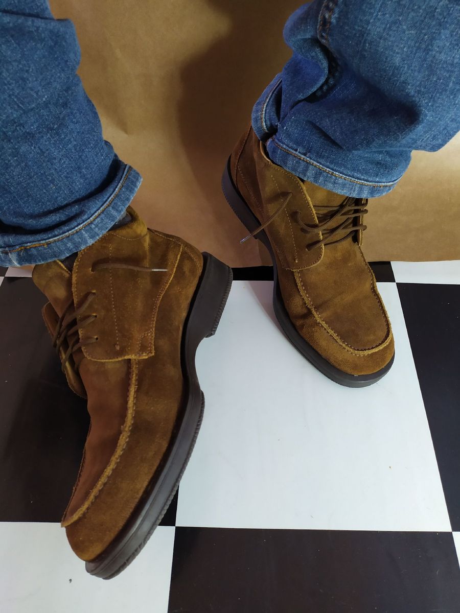 Sapoto Masculino Couro Camurça | Sapato Masculino Via Veneto Usado ...