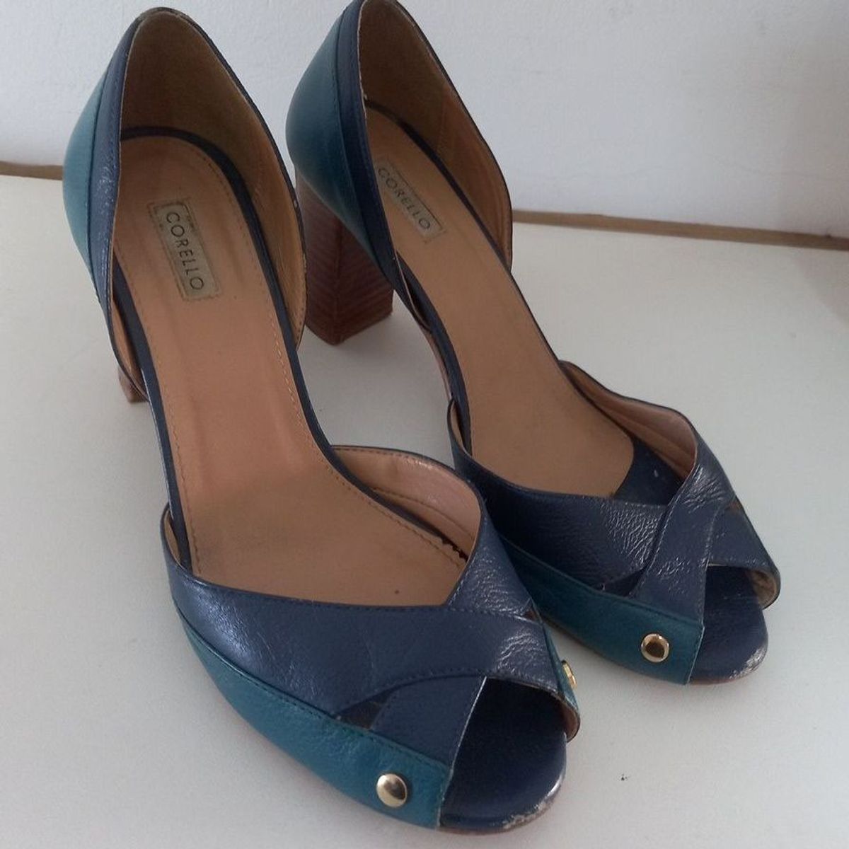 Scarpin Corello Azul | Sandália Feminina Corello Usado 90698114 | enjoei