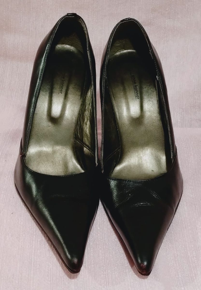 Scarpin Preto Salto Fino | Sapato Feminino Anne Kanner Usado 87187552 ...