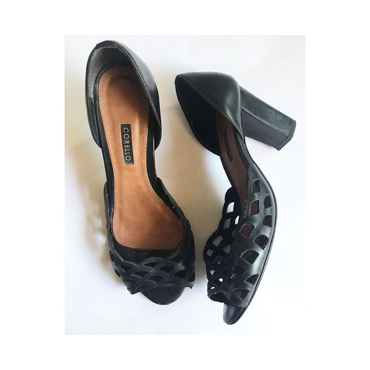 Scarpin Verão Preto Corello 36 | Sapato Feminino Corello Usado 27924147 ...