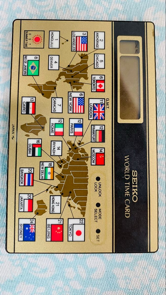 Seiko World Time Card | Cacareco Seiko Usado 127190643 | enjoei