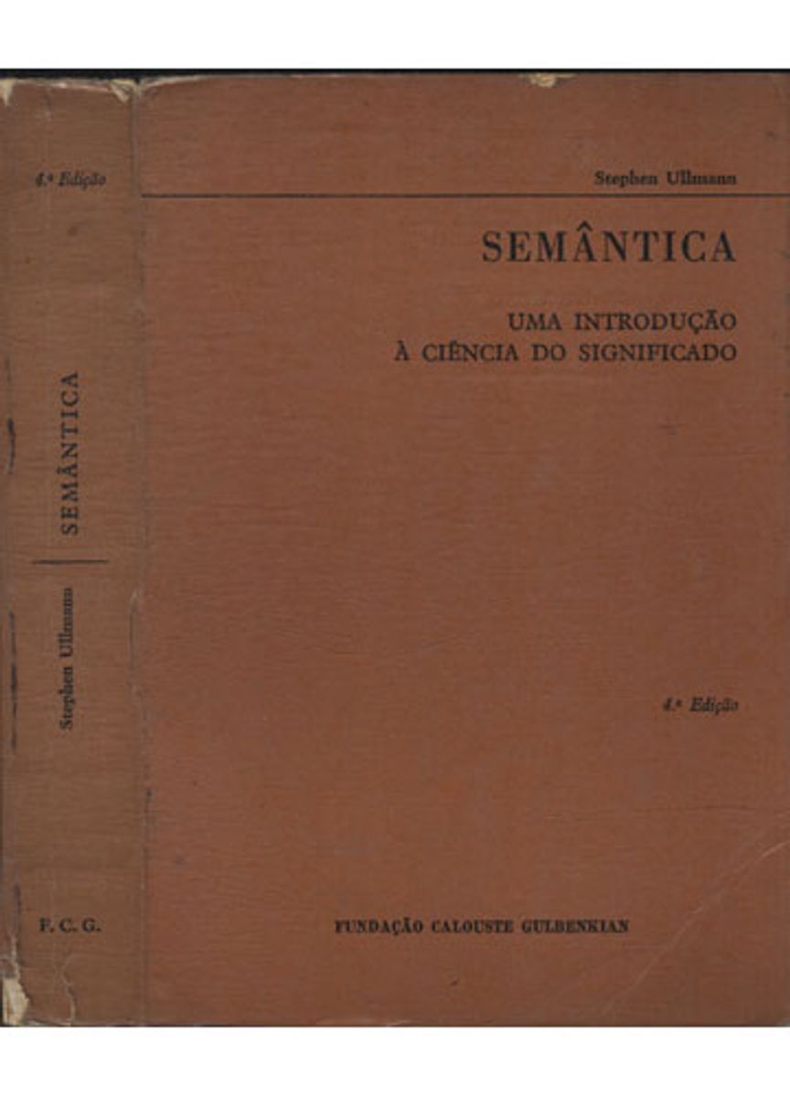 Semântica Uma Introdução À Ciência do Significado Autor: Stephen ...