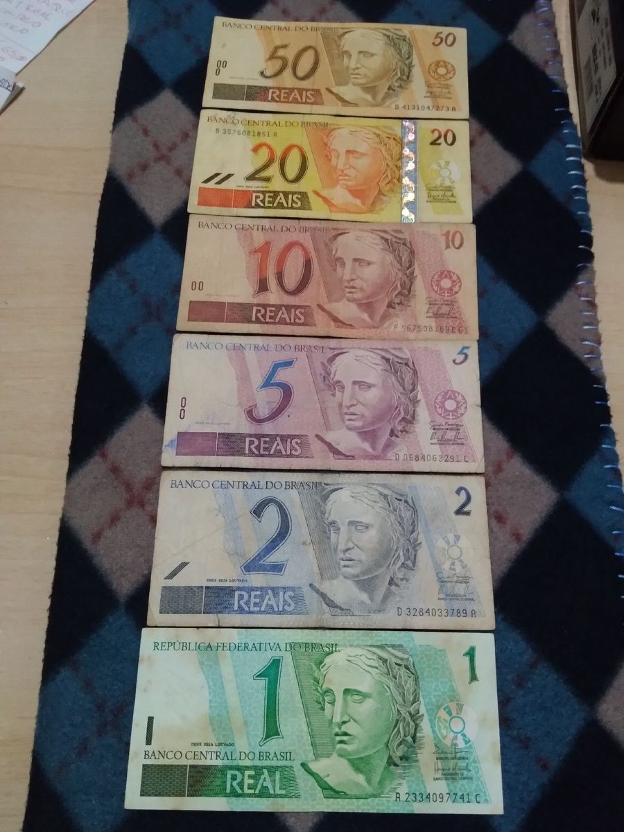 Set de Cedulas da Primeira Família do Real | Produto Vintage e Retro ...