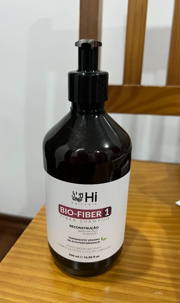 Shampoo Hi Hair Care Bio Fiber 1 Fiber 500ml | Produto p/ Cabelos Feminino Hi Hair Care Nunca ...