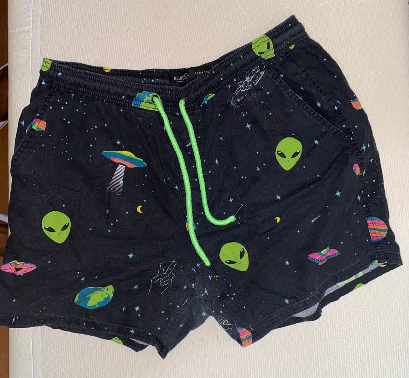 Short Alien Preto | Bermuda Masculina Usado 77268093 | enjoei