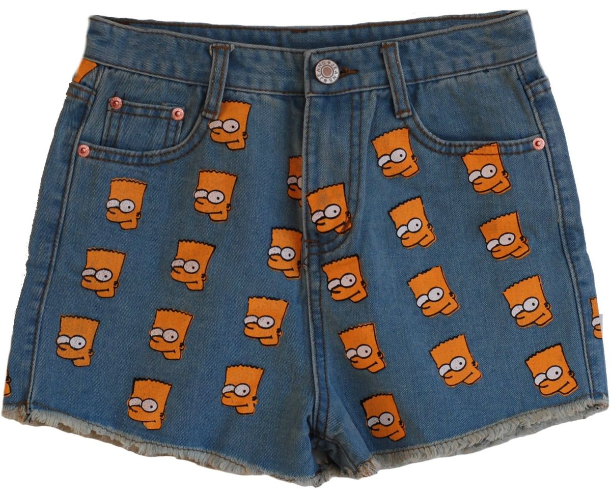 Short Bart Simpson. | Shorts Feminino Nunca Usado 1543595 | enjoei