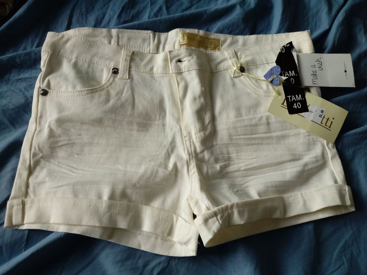 Short Branco (gelo) Tam. 40 Veste Menos | Shorts Feminino Disfrutti ...