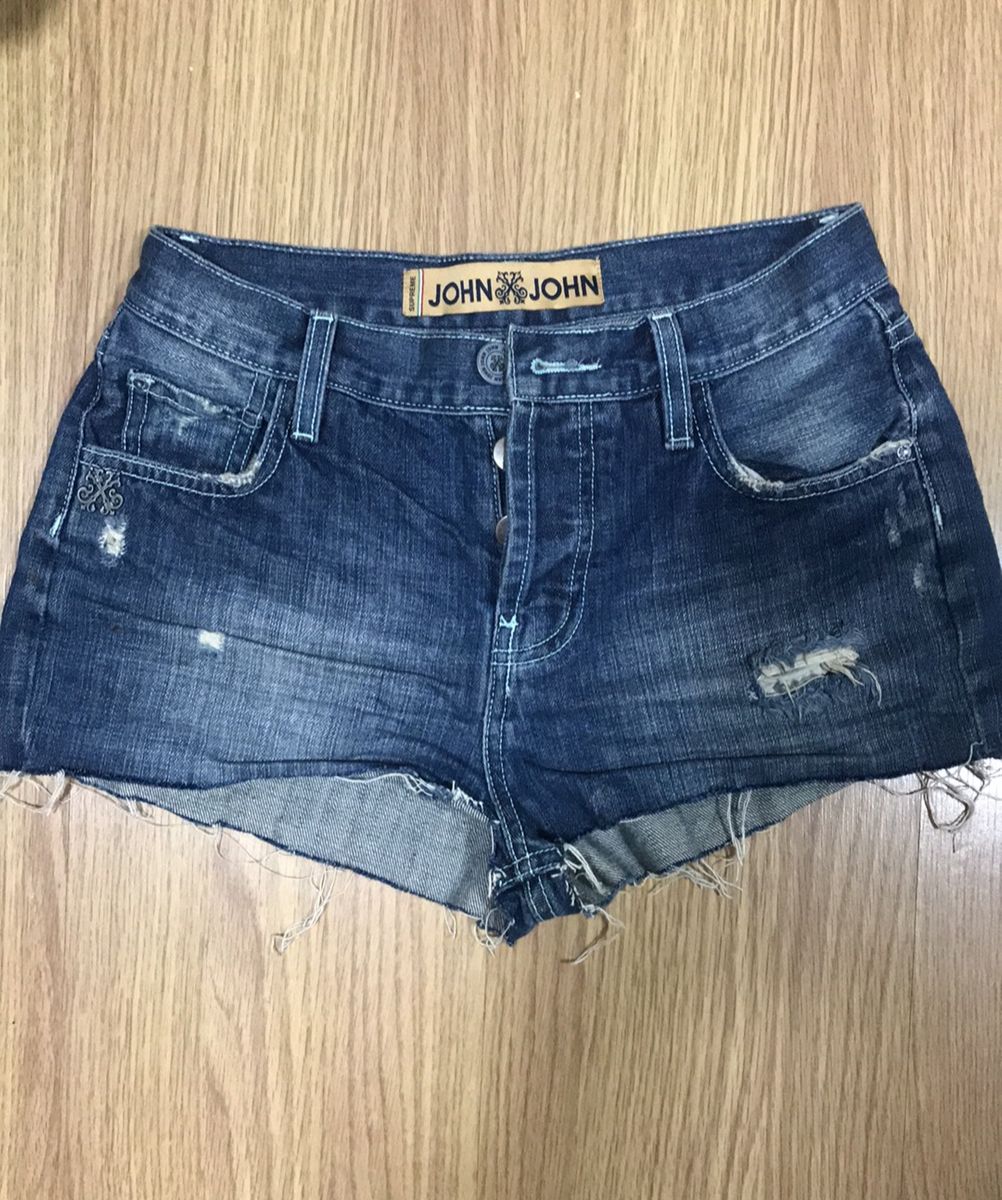 Short Curto John John Cintura Baixa Tam 34 | Shorts Feminino John John Nunca Usado 50118644 | enjoei