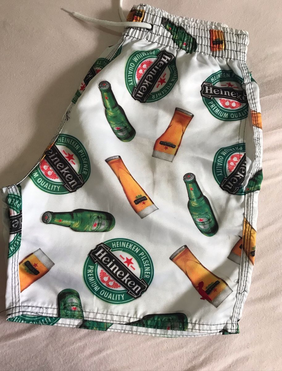 Short Masculino Heineken | Moda Praia Masculina Usado 72131109 | enjoei
