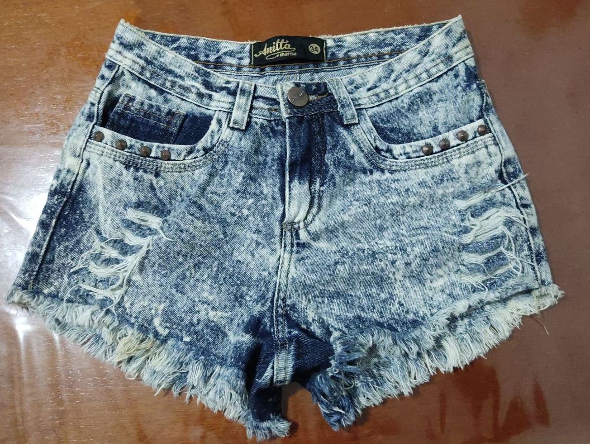 Shortinho Jeans Coleção Anitta Marisa | Shorts Feminino Anitta Marisa ...