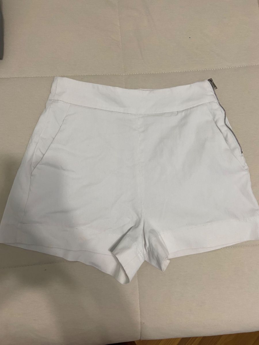 Shorts Alfaiataria Branco | Shorts Feminino Renner Blue Steel Nunca Usado 96462586 | enjoei