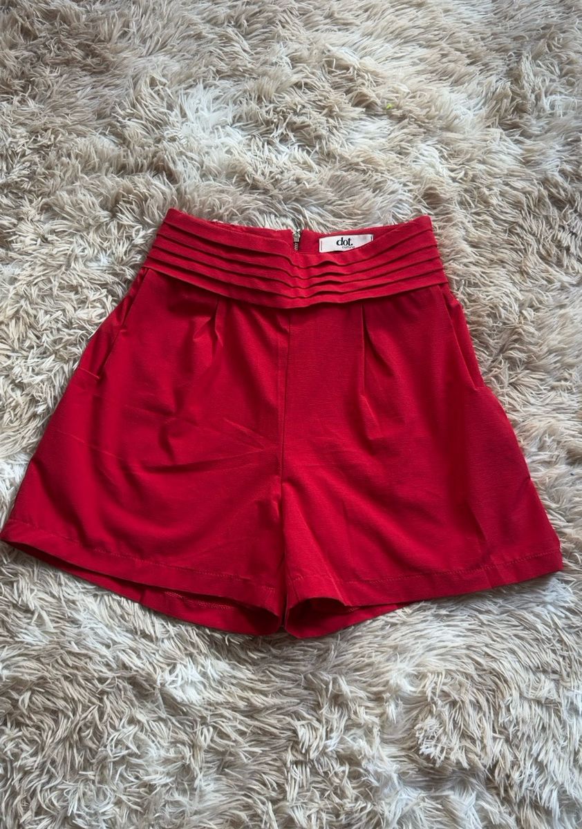 Shorts Dot Clothing Vermelho Pp | Shorts Feminino Dot Clothing Nunca ...