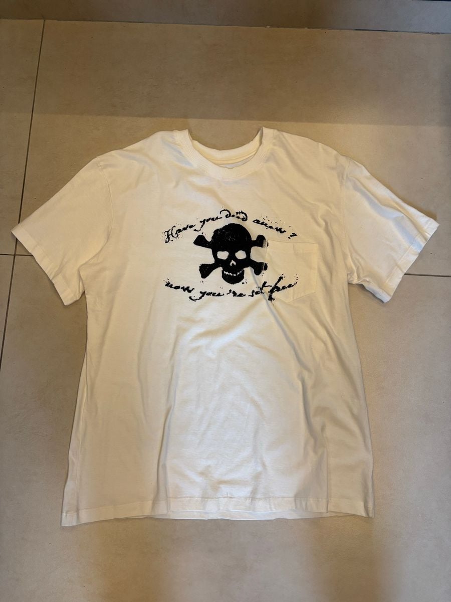 Skopos Skull White Tee | Camisa Masculina Skopos Nunca Usado 132407668 ...
