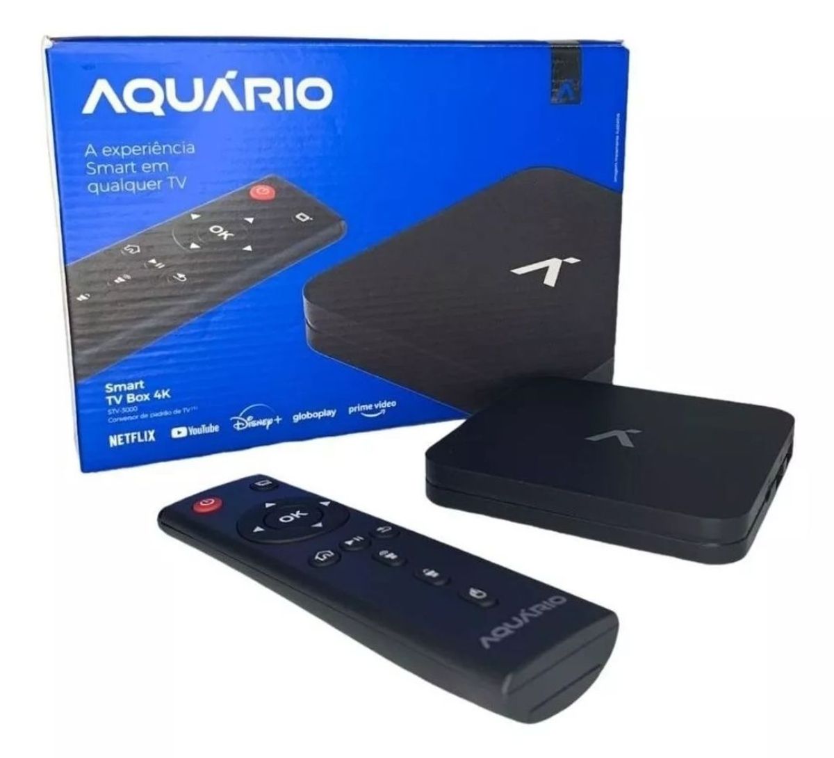 Smart Box Tv Aquário 4k Netflix Youtube Wifi Rom 8gb Ram 1gb | TV e ...