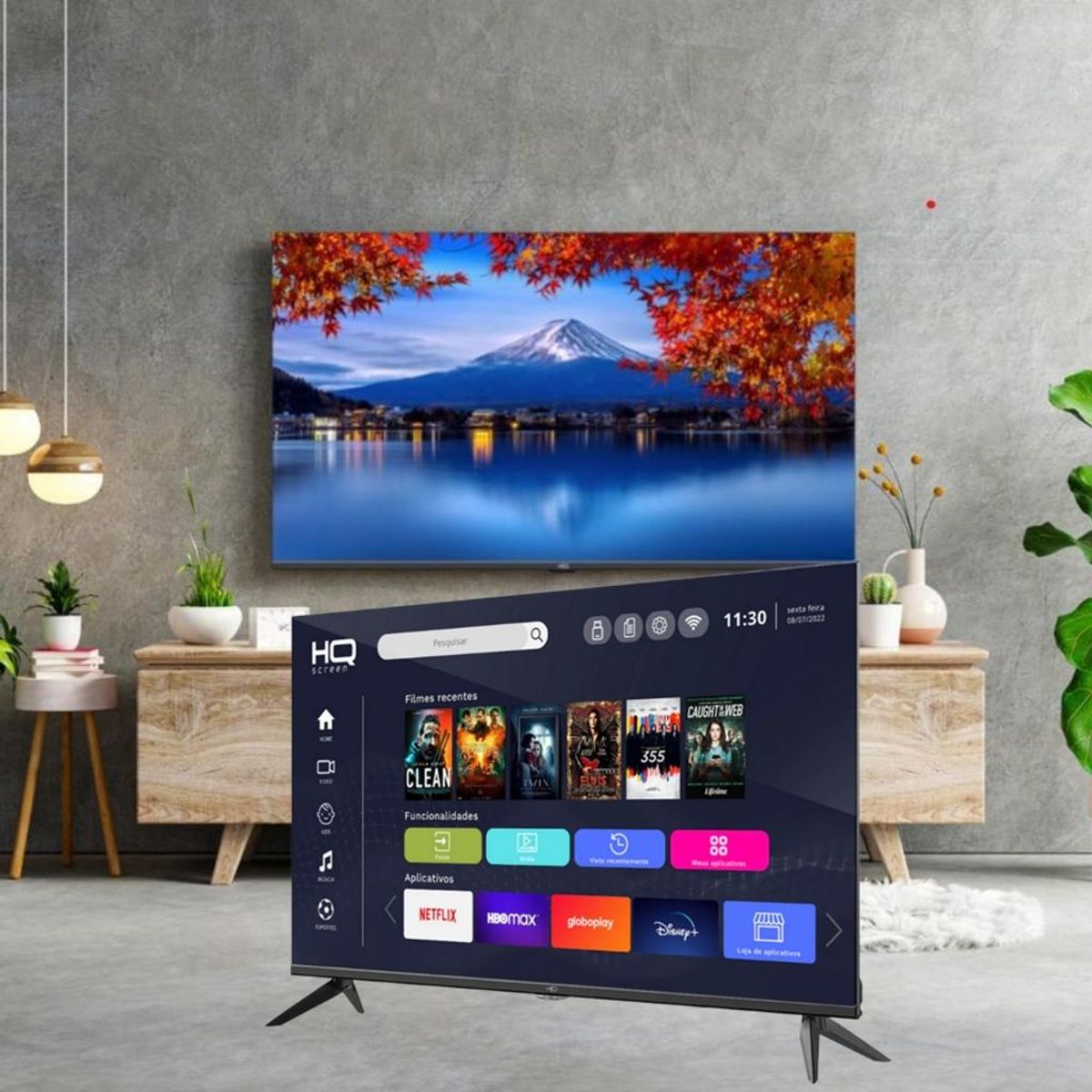 Smart Tv Hq 60 Uhd 4k Hdr Android 11 Sistema Ultrasound Design Slim Processador Quad Core ...