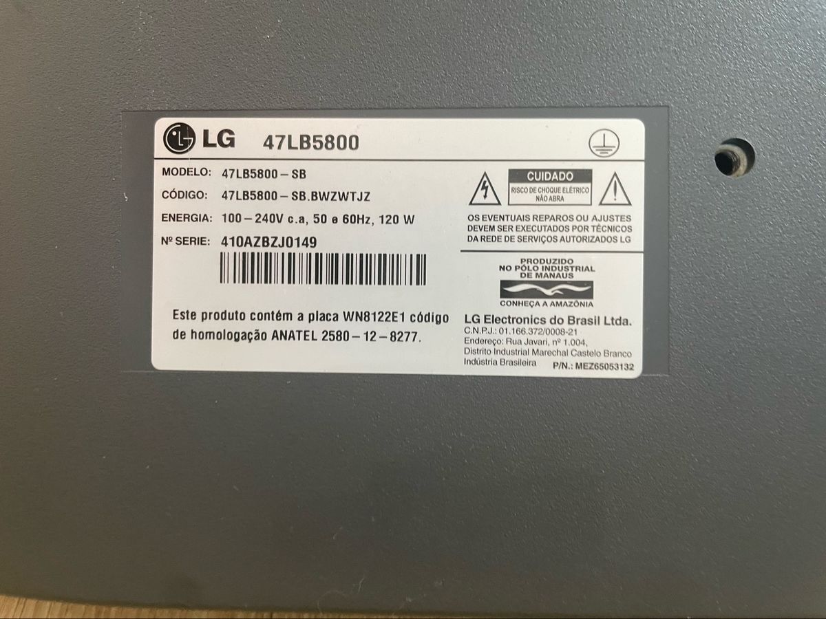 Smart Tv Lg 47 Polegadas com Defeito Na Barra de Led | TV e Display Lg ...