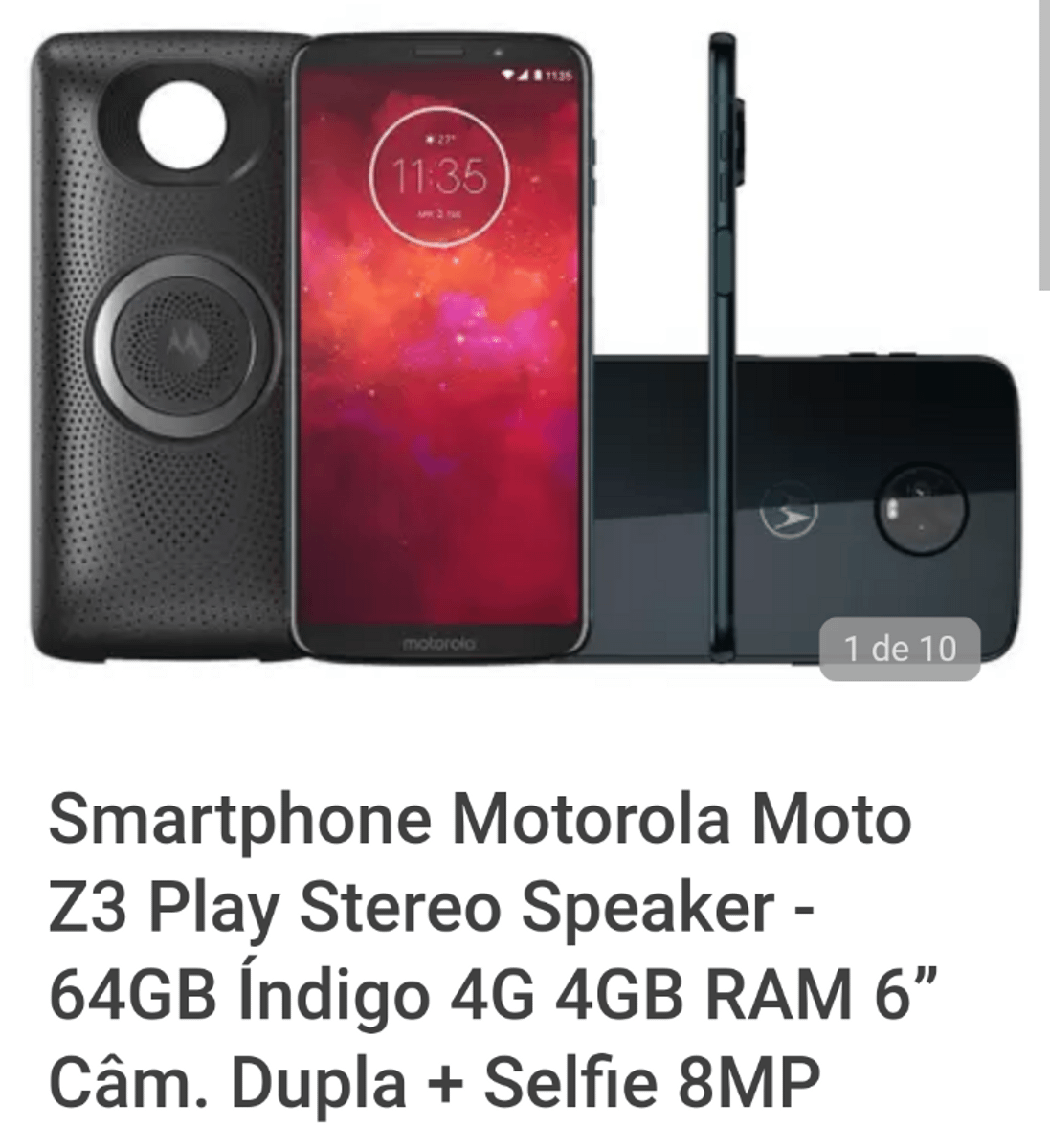 Smartphone Motoz 3 | Celular Motorola Usado 66063281 | enjoei