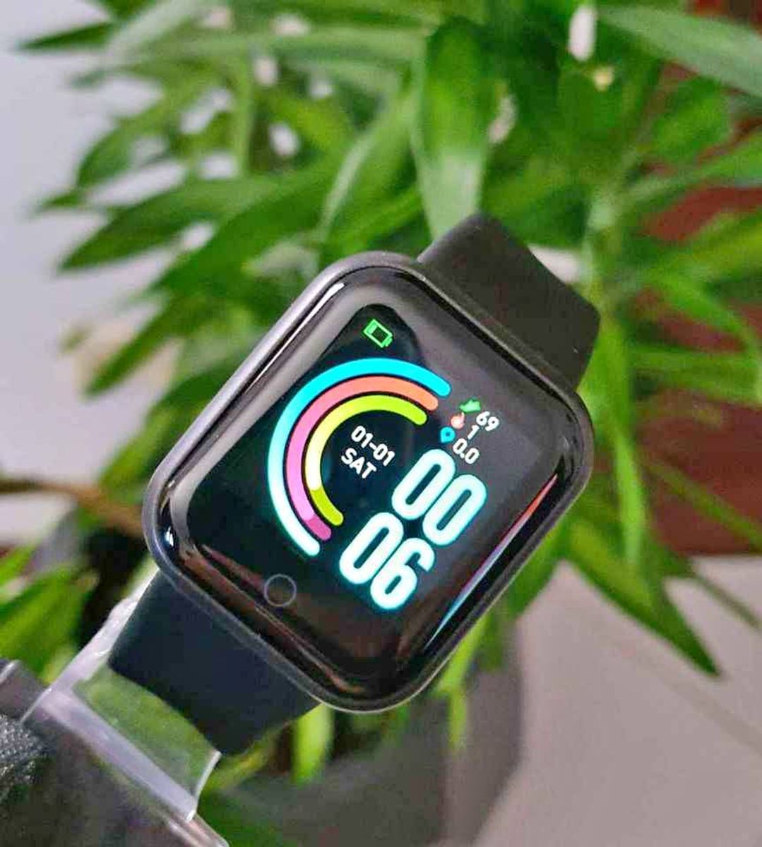 Smartwatch D20 Y68 Atualizado 2021 Preto - Troca de Watchface e Música ...