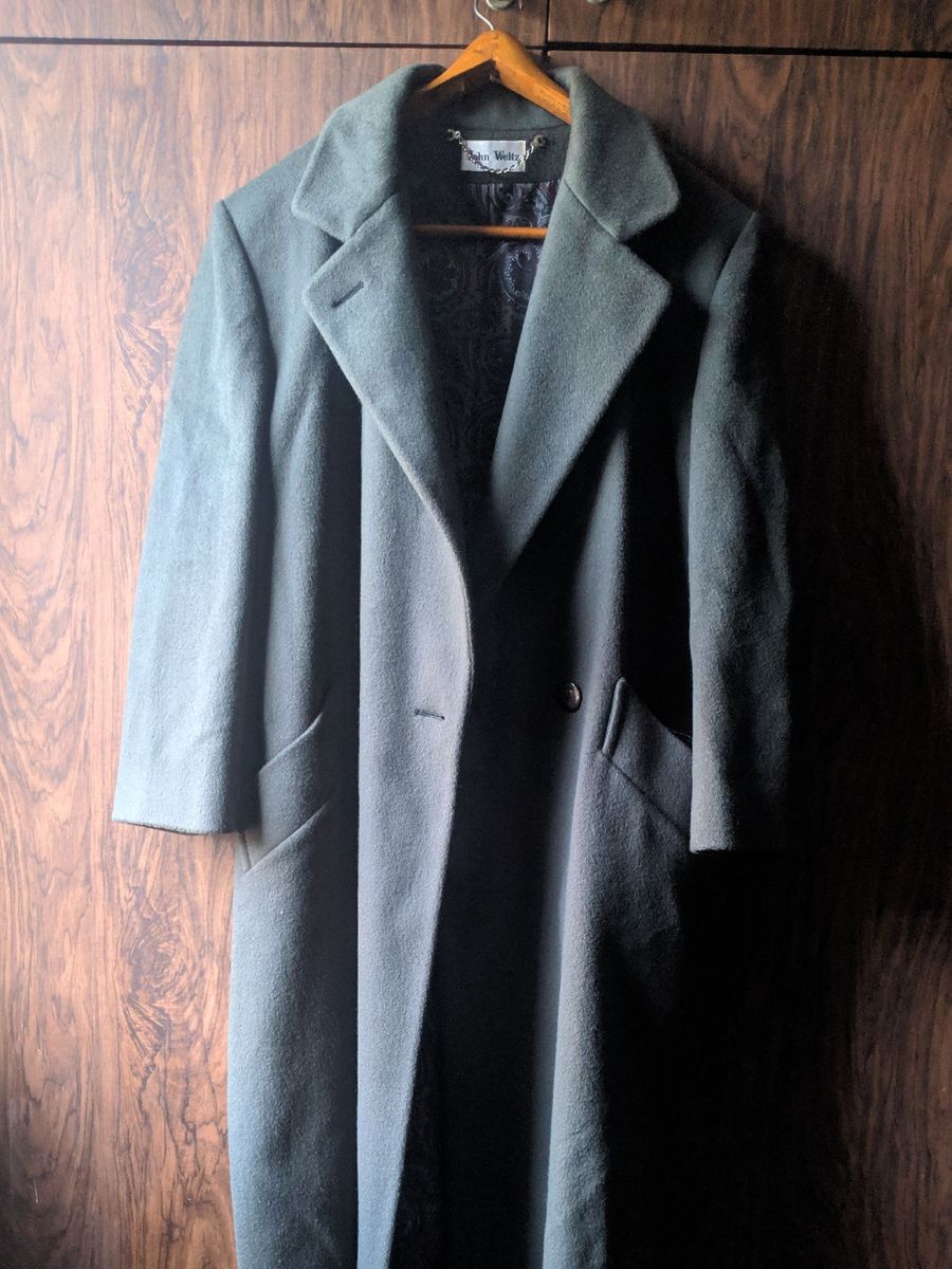 Sobretudo de Lã Vintage John Weitz Forstmann | Casaco Masculino John ...
