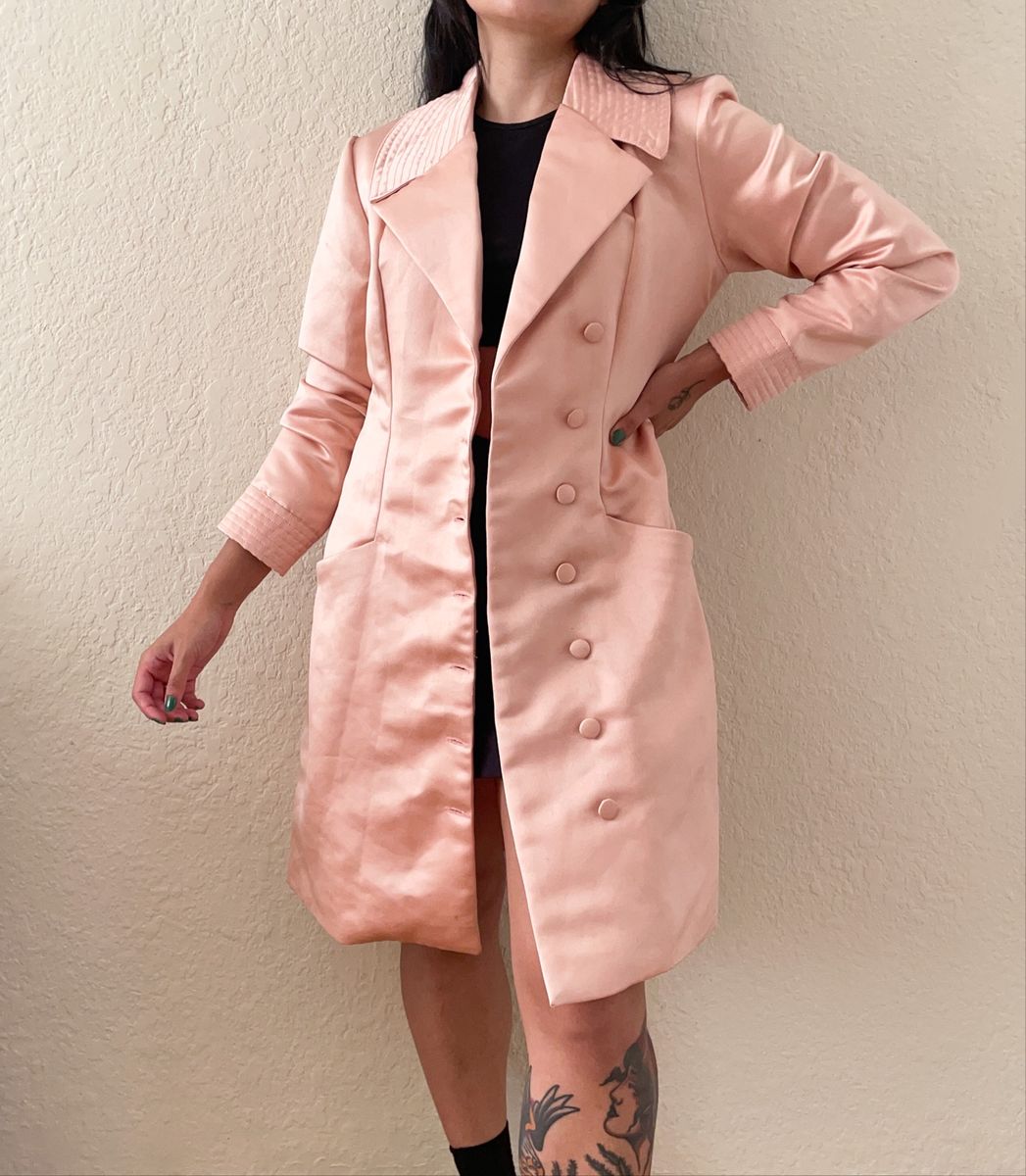 Sobretudo Rosa Claro | Casaco Feminino Usado 79828675 | enjoei