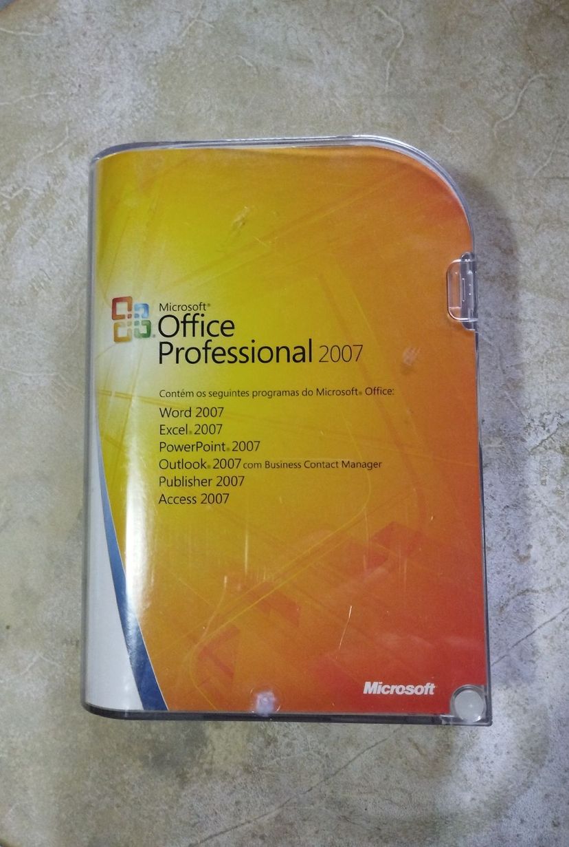 Software Microsoft Office 2007 Cd Físico 1 e 2 Número de Série Dentro ...