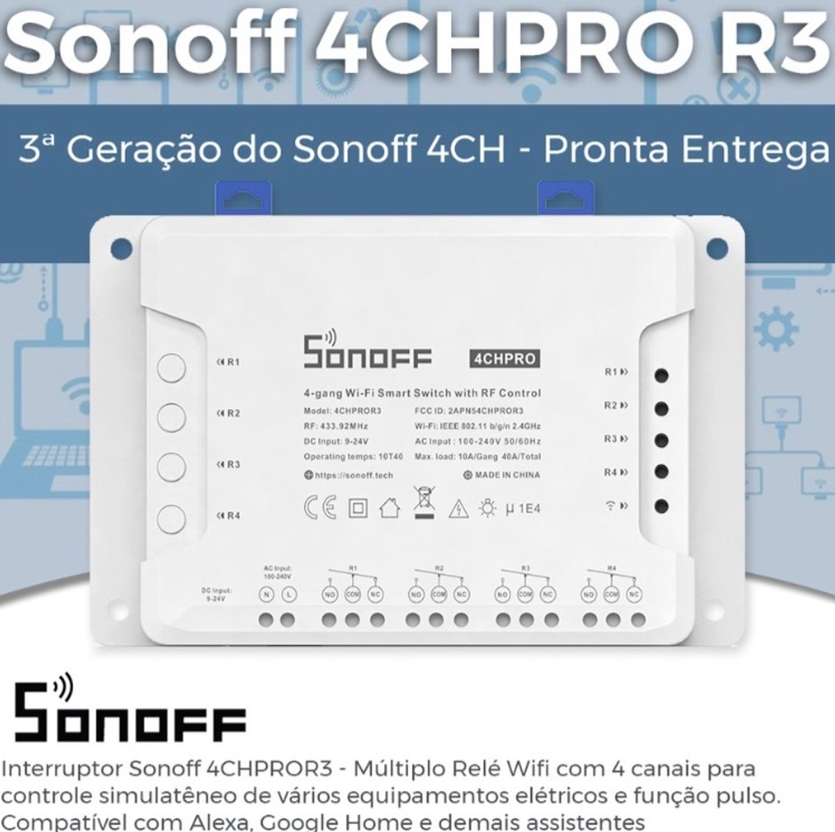 Sonoff Pro R3 Nova Versão a Pronta Entrega | Item de Papelaria Sonoff ...