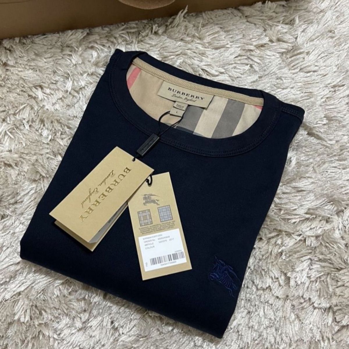 Sueter Original Burberry Azul Marinho | Casaco Masculino Burberry Usado ...