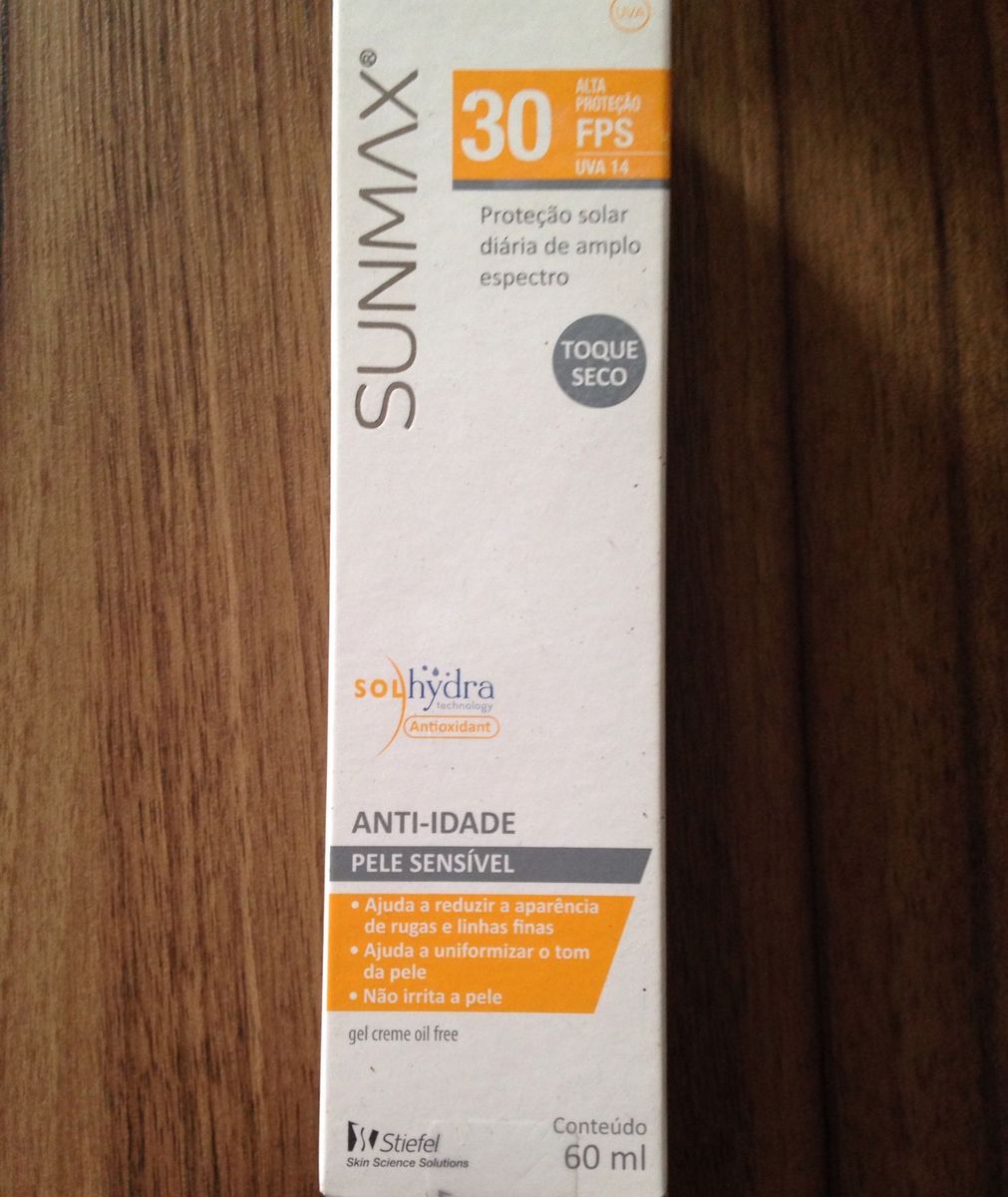 Sun Max Anti Idade Gel Creme Pele Sensível Fps 30 | Cosmético Feminino ...