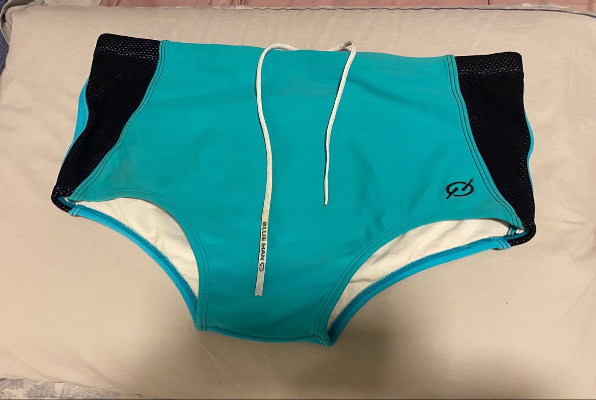 Sunga Azul e Preta, Blue Man, Tamanho M | Moda Praia Masculina Blue Man ...