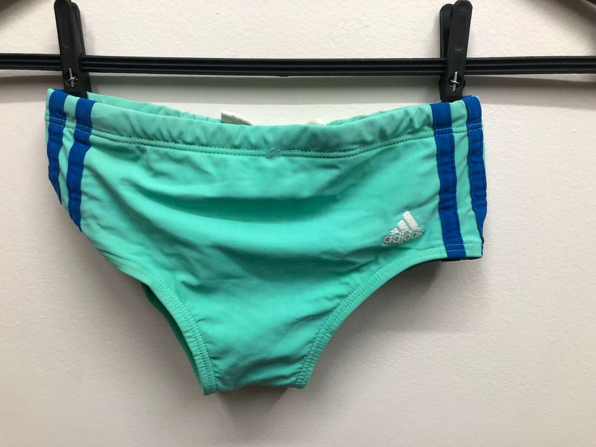 Sunga com Proteção Solar Uv Adidas 3-stripes Wide - Infantil - 8 Anos ...