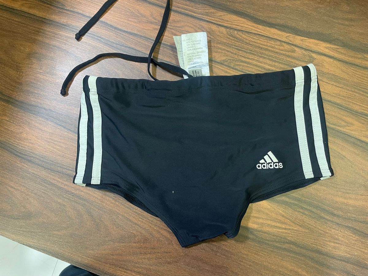 Sunga Preta Adidas Original, com Listras Na Lateral, Tam P | Moda Praia ...