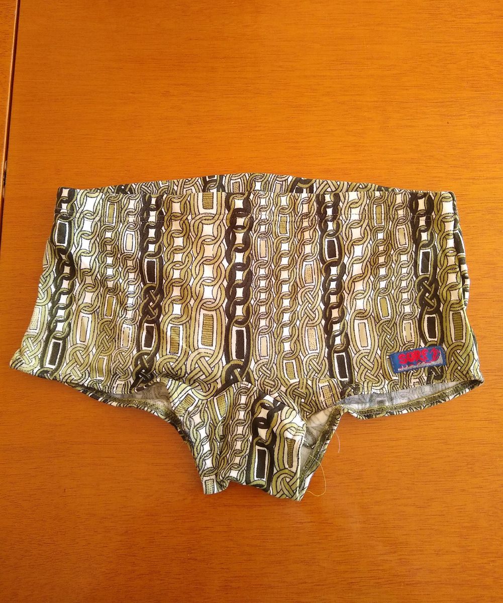 Sunga Vintage Original Verde Anos 70 | Moda Praia Masculina Nunca Usado ...