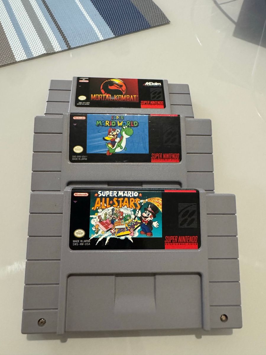 Super Mario All Stars + Super Mario World + Mortal Kombat Original Snes ...