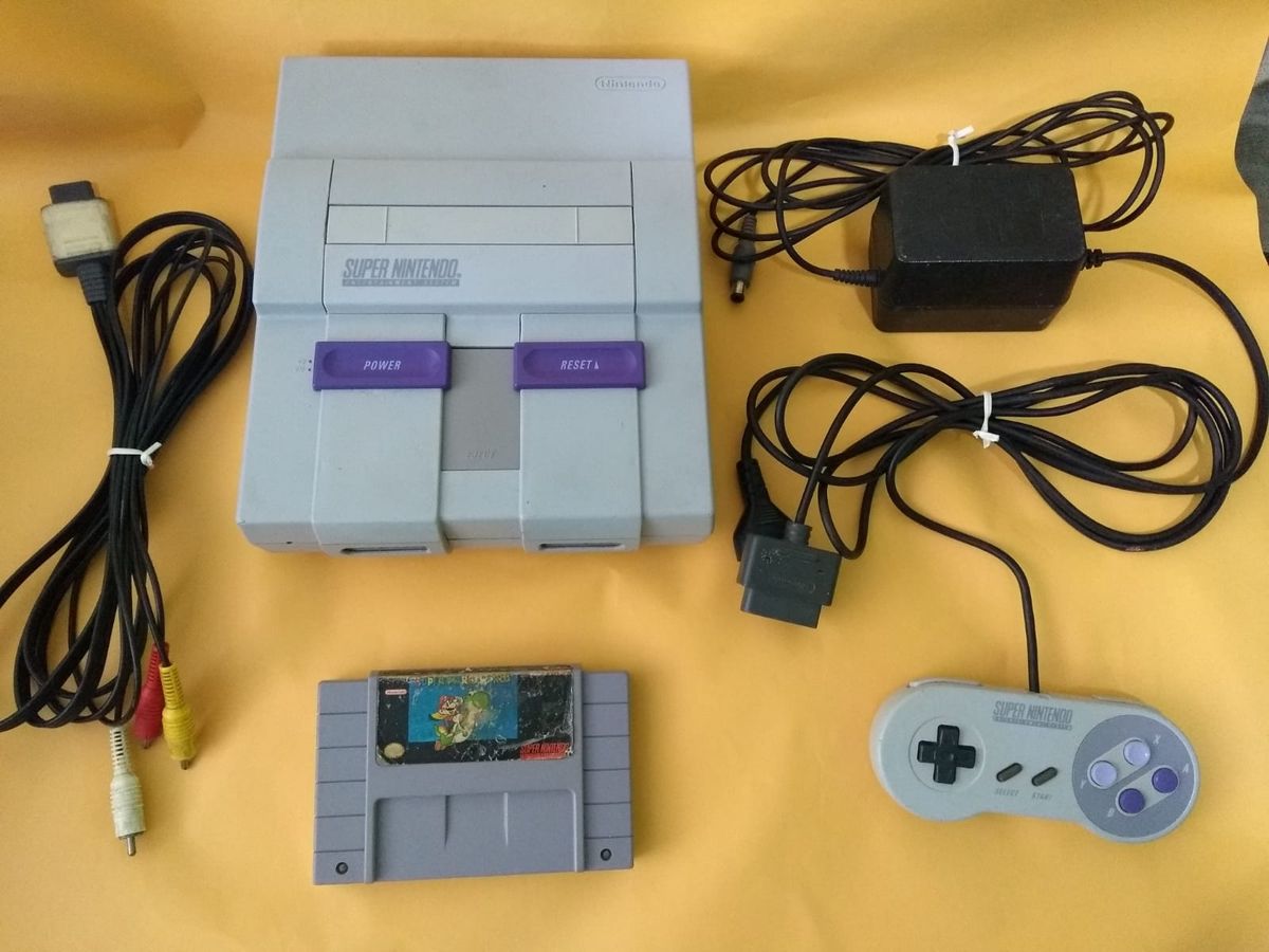 Super Nintendo com Mario World Original | Console de Videogame Nintendo ...