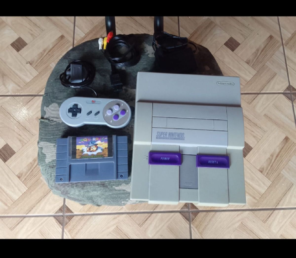 Super Nintendo Fat Completo..01 Controle Novo...cabo Av e Fonte...fita ...