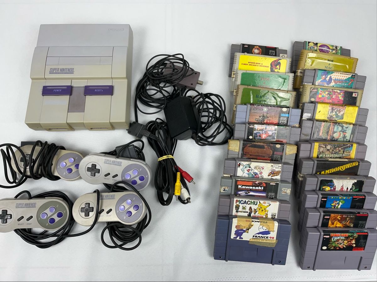 Super Nintendo Fat Console Original e Completo | Console de Videogame ...