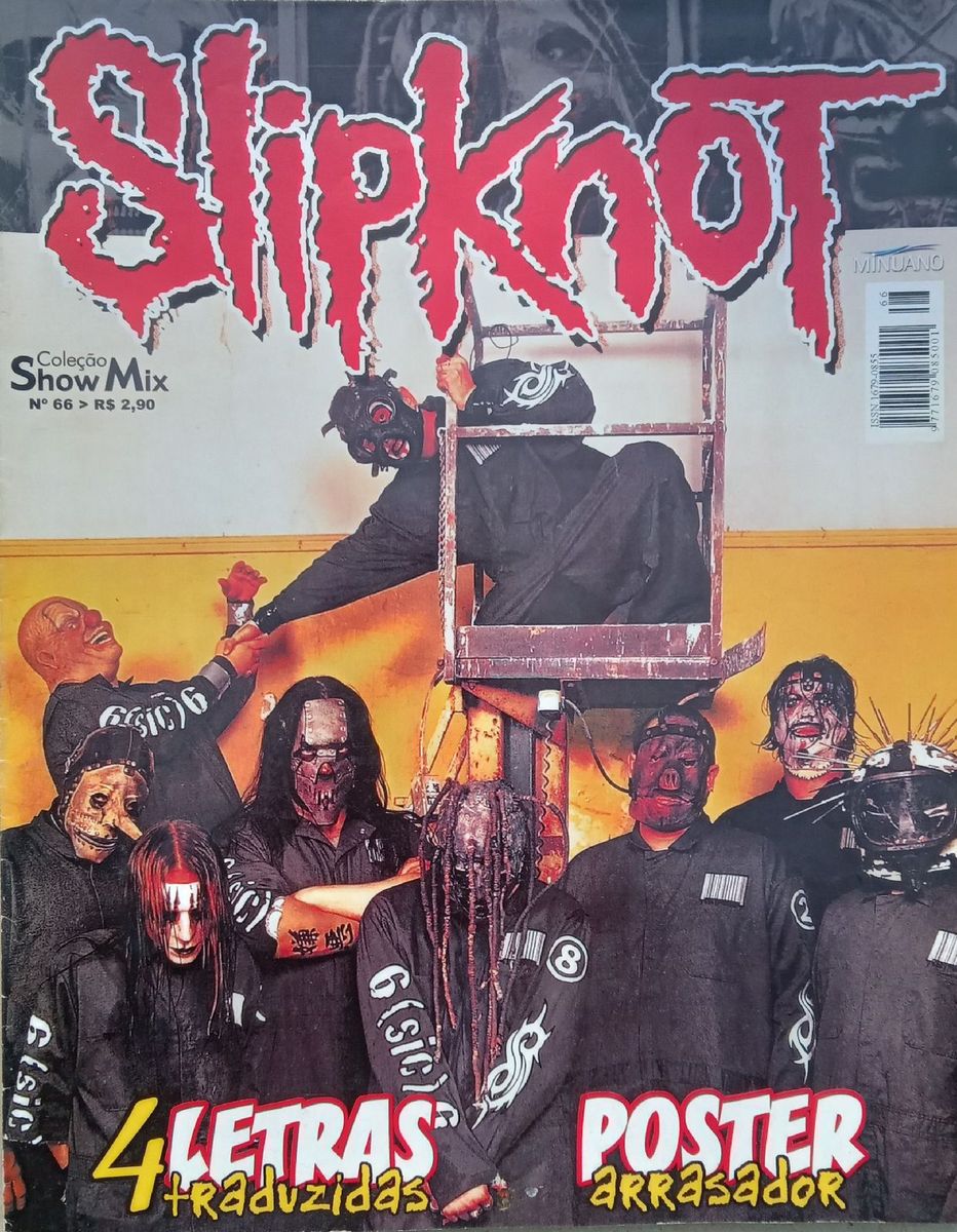 Super Poster Slipknot Anos 2000 Vintage Raríssimo Coleção Show Mix ...