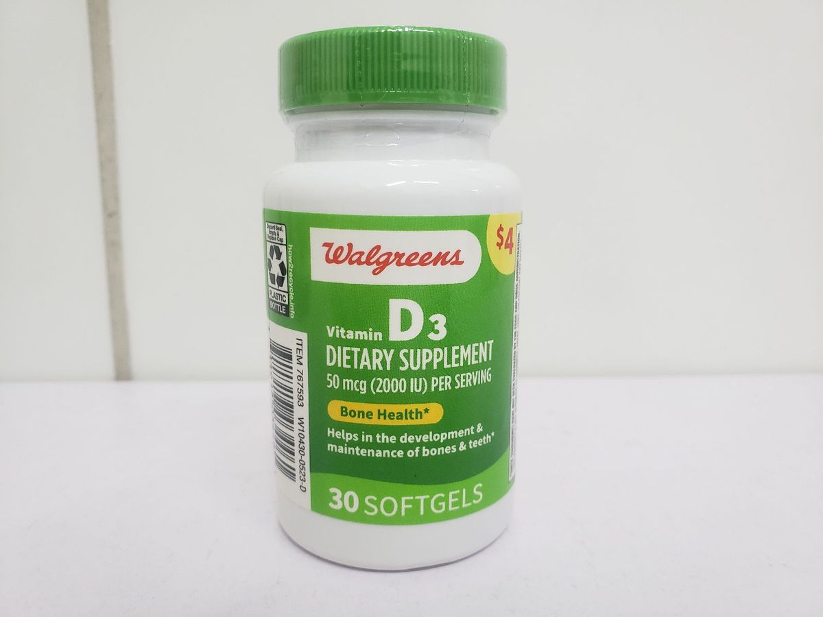 Suplemento de Vitamina D3 30 Cápsulas de Gel Walgreens | Cacareco ...