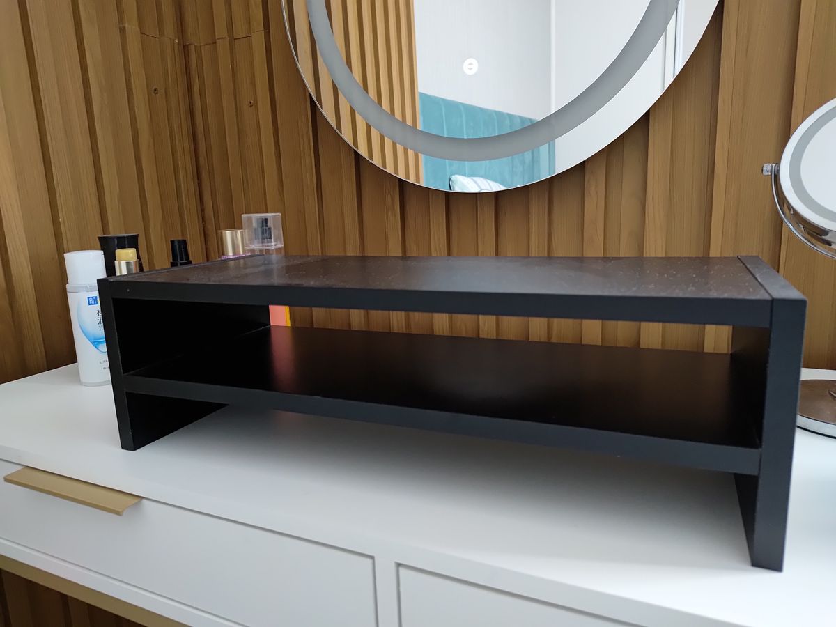 Suporte para Monitor e Notebook Madeira Mdf Preto Ergonômico Mesa ...