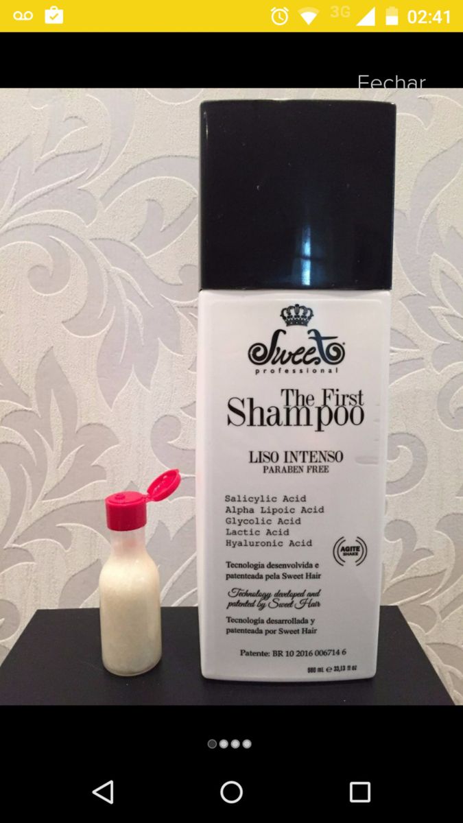 Sweet Hair The First Shampoo Liso Intenso | Produto p/ Cabelos Feminino ...