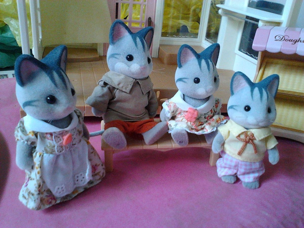 Sylvanian Families - Família de Gatos | Brinquedo para Bebês Sem Marca ...