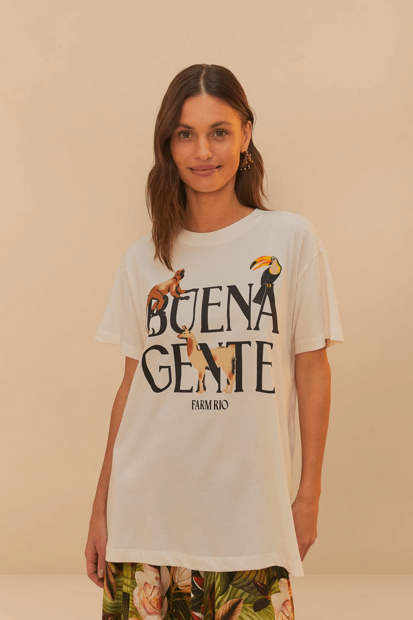 T-shirt Farm Buena Gente | Blusa Feminina Farm Nunca Usado 121016511 ...
