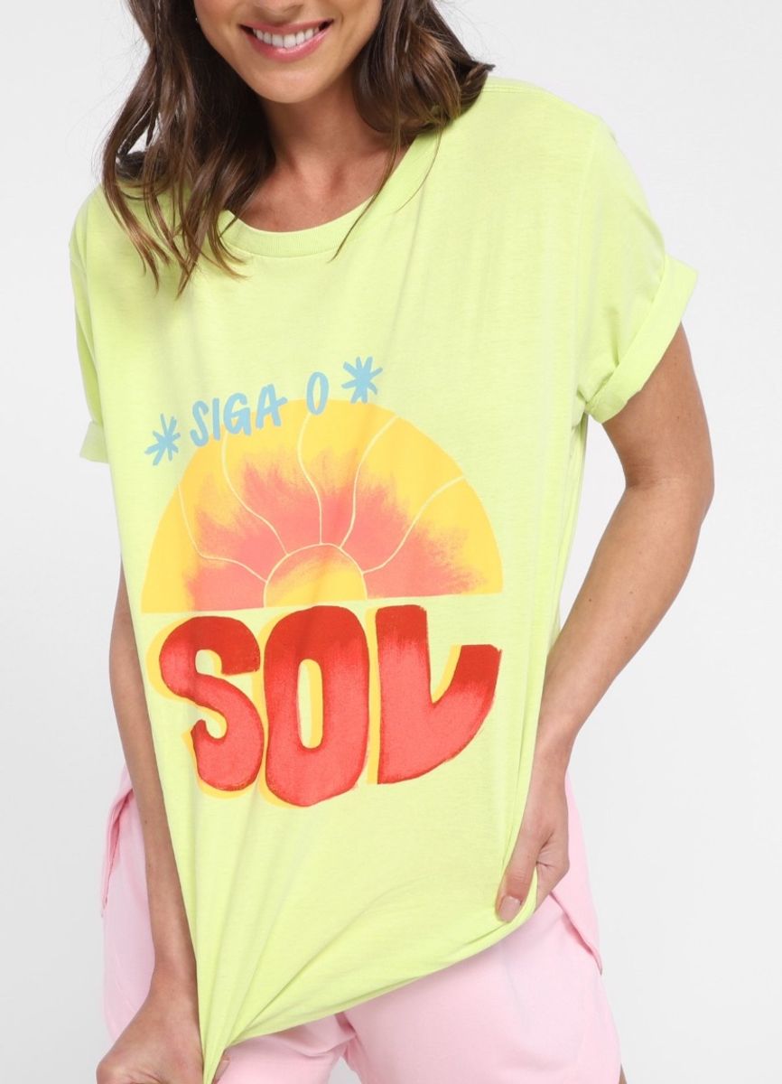 T-shirt Farm Siga O Sol | Camiseta Feminina Farm Nunca Usado 82212107 ...