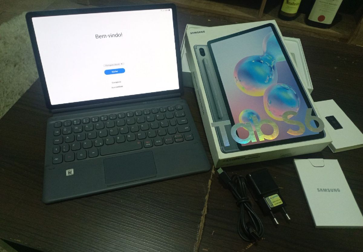 Tablet Samsung Galaxy Tab S6 128gb 10,5 Wifi - Android 12.0 Câm.dupla+selfie 8mp (+capa e ...