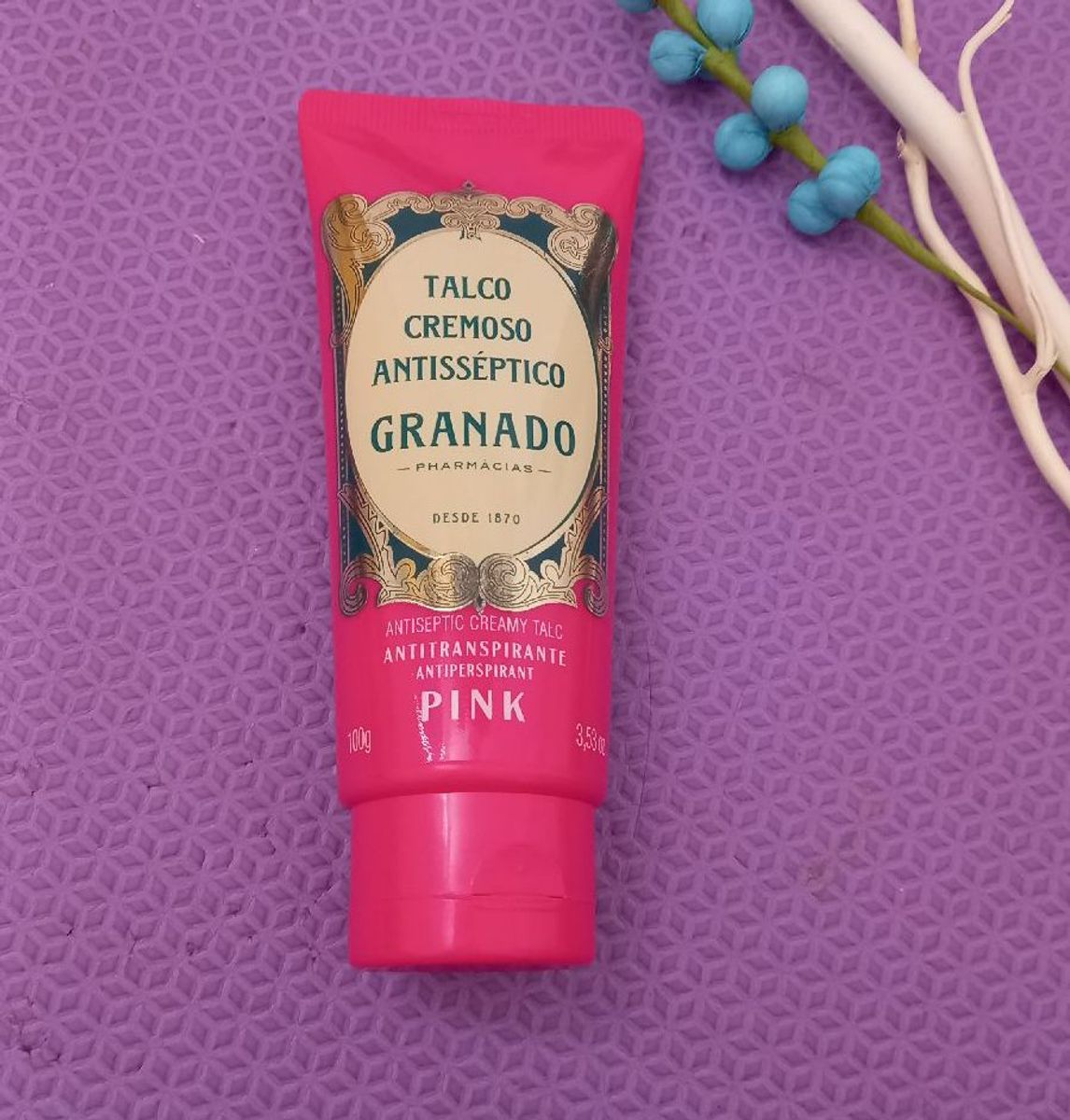 Talco Creme Antisséptico Pink | Cosmético Feminino Granado Usado ...