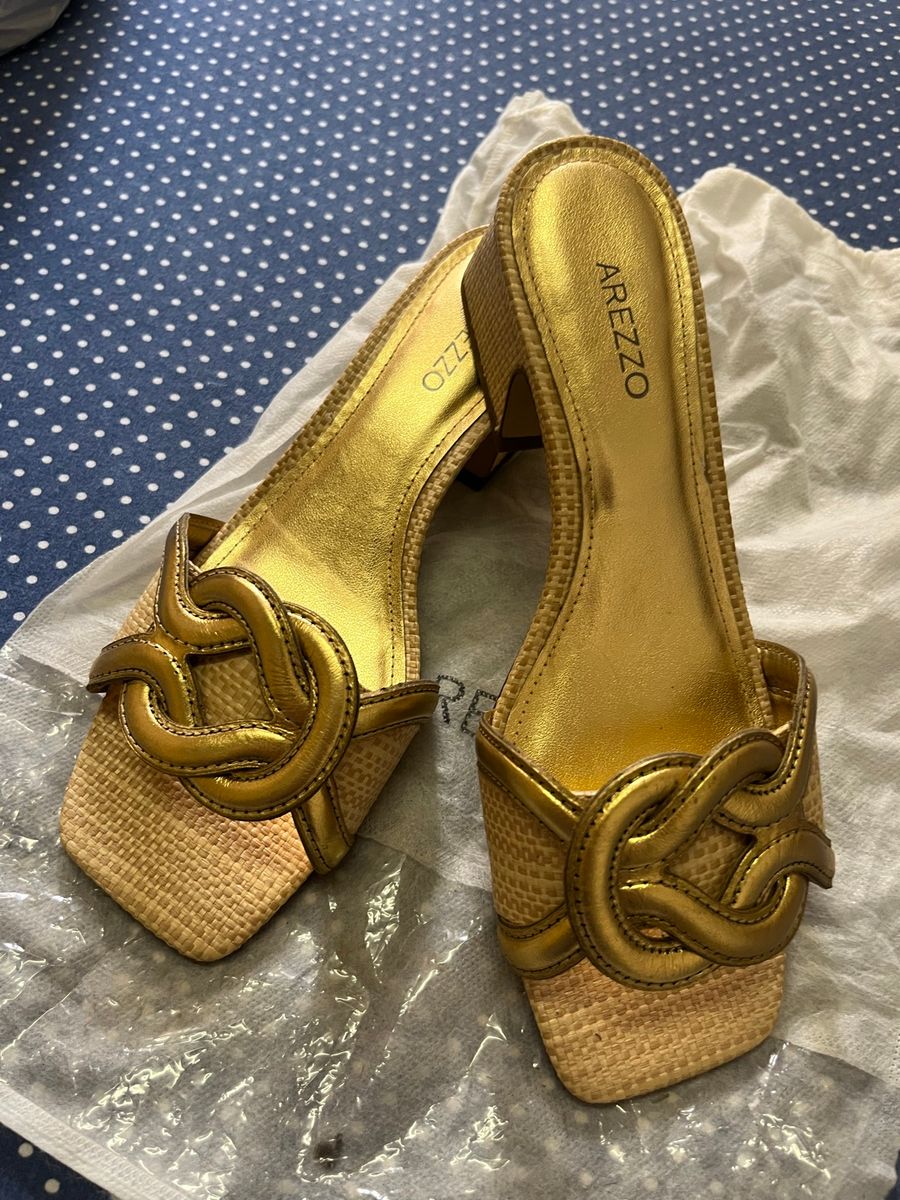 Tamanco Arezzo, Usei Única Vez Impecável | Rasteira Feminina Arezzo ...