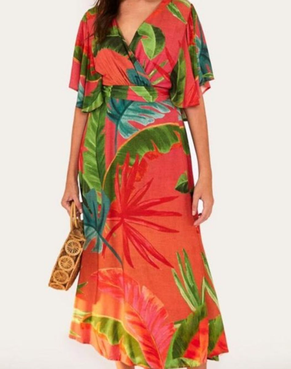 Tecido Original Farm | Vestido Feminino Farm Nunca Usado 75973840 | enjoei